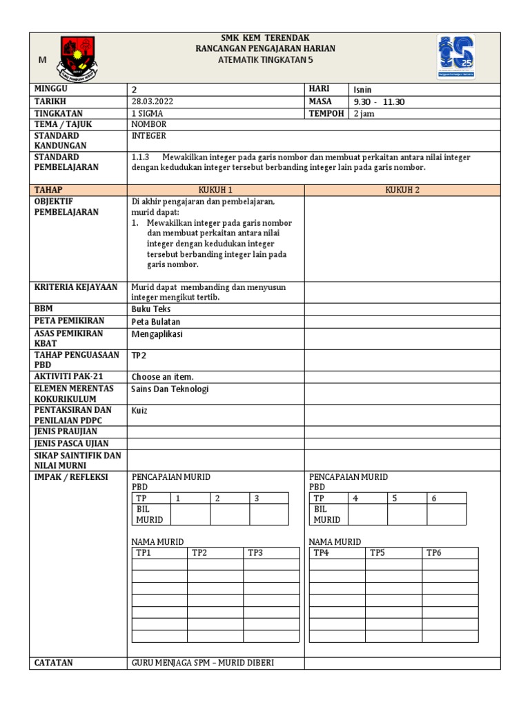 RPH Minggu 2 2022 | PDF