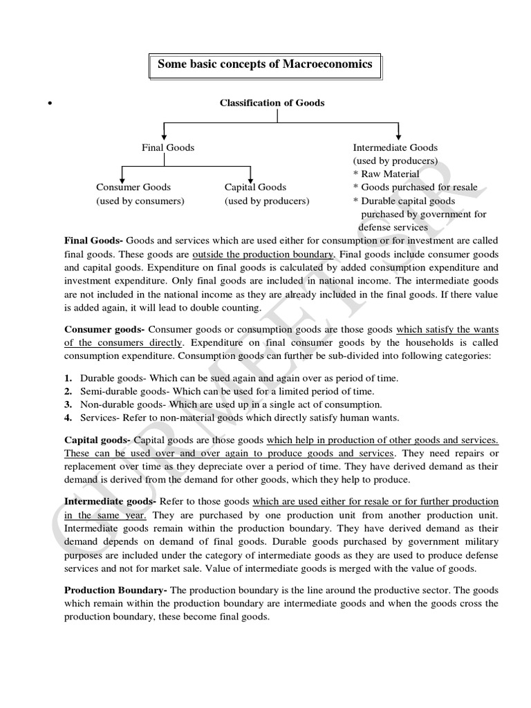 Basic Concepts of Macroeconomics | PDF
