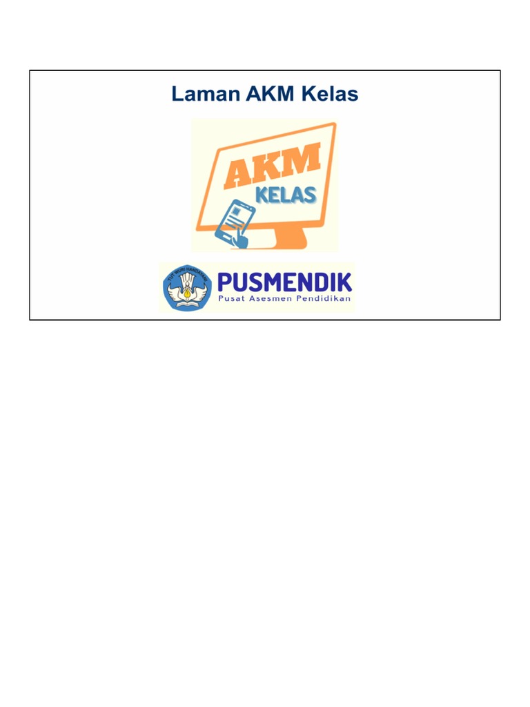 Panduan Aplikasi AKM Kelas Kemdikbud | PDF