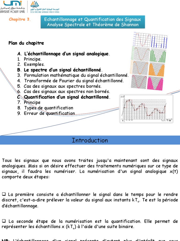 Échantillonnage et Quantification des Signaux | PDF | Échantillonnage ...