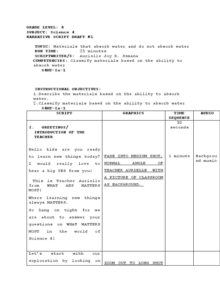 Etv Script In Science 4 Aes Cnd Pdf
