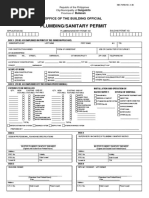 Plumbing Sanitary Permit Front and Back | PDF | Plumbing | Sanitation