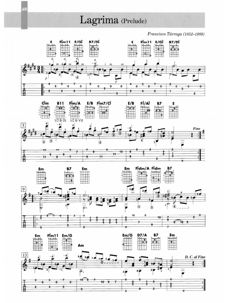 Lagrima Tab | PDF