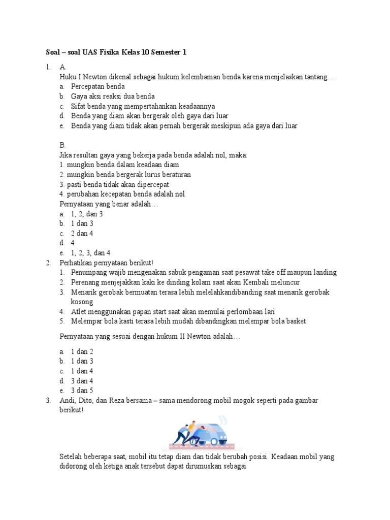 Soal Fisika UAS Kelas 10 | PDF