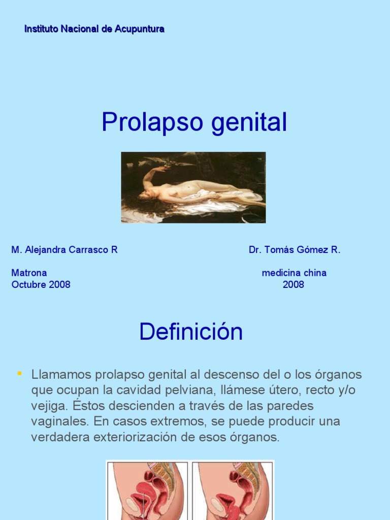 Prolapso Genital | PDF | Especialidades Medicas | Medicina CLINICA
