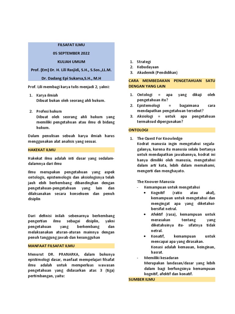 CATATAN MPPH Lebih Lengkap | PDF | Sains & Matematika