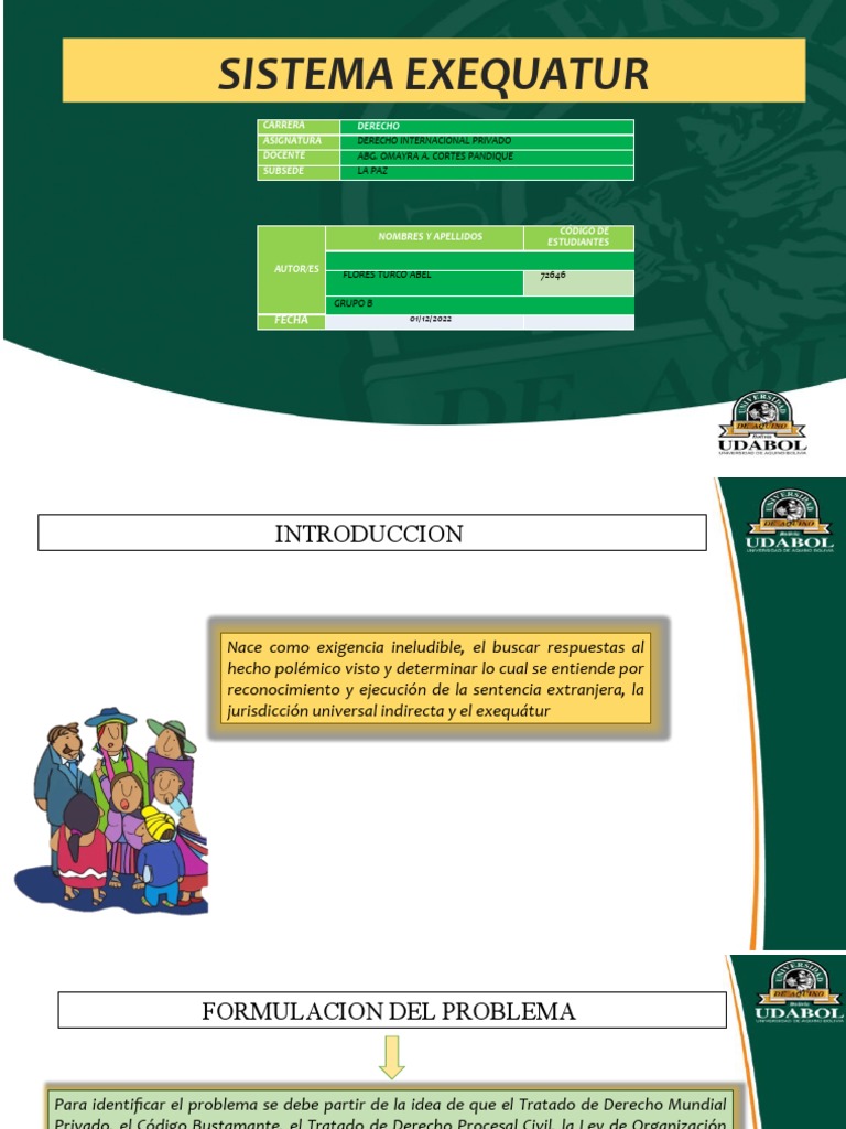 Sistema Exequatur Diapositivas | PDF | Caso de ley | Sentencia (ley)