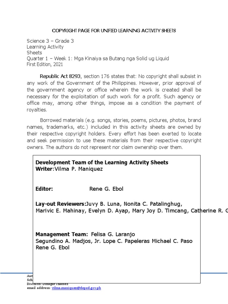 S3 - Q1 - Week 1 (Binisaya) | PDF