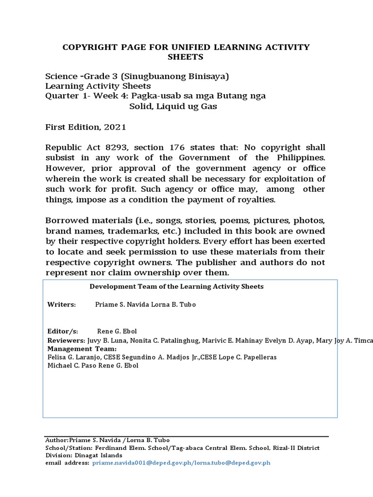 S3 - Q1 - Week 4 (Binisaya) | PDF | Atmosphere | Transparent Materials