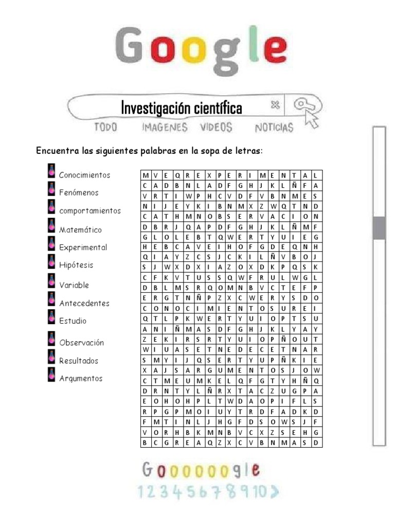 Sopa de Letras | Download Free PDF | Science | Interacciones de ...