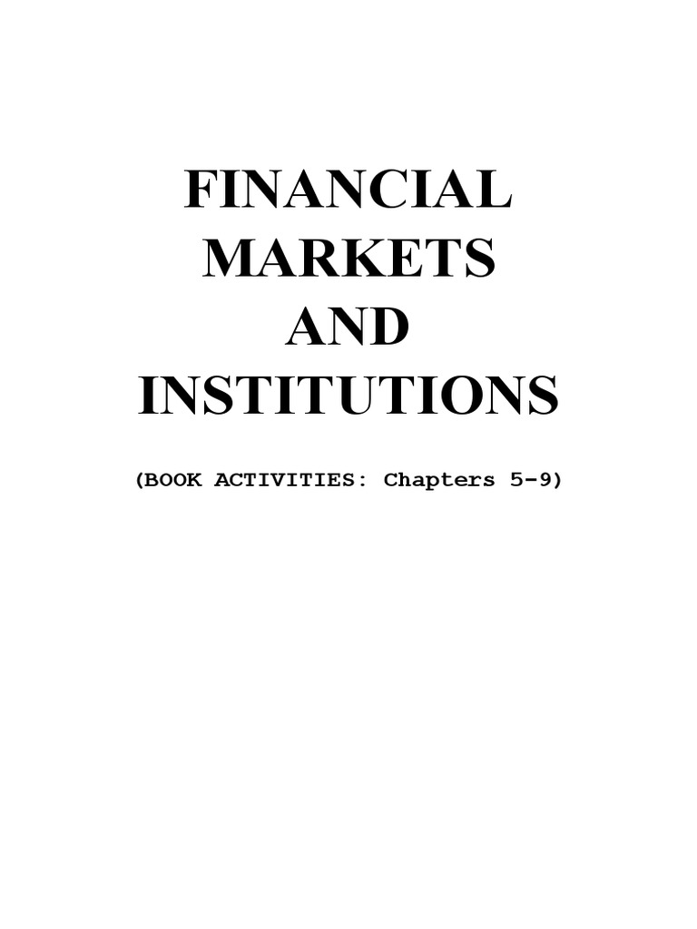 Financial Institutions | PDF | Bonds (Finance) | Financial Markets