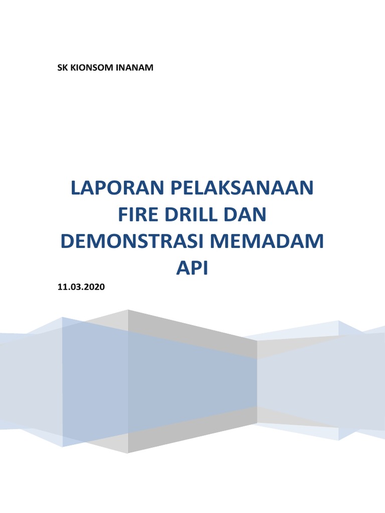 Laporan Fire Drill 2020 | PDF | Bisnis | Sains & Matematika