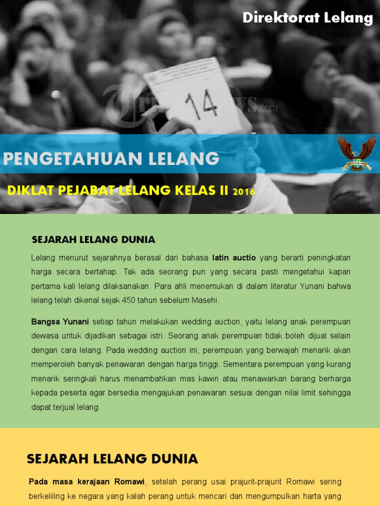 Pengetahuan Lelang Revisi 2021 | PDF