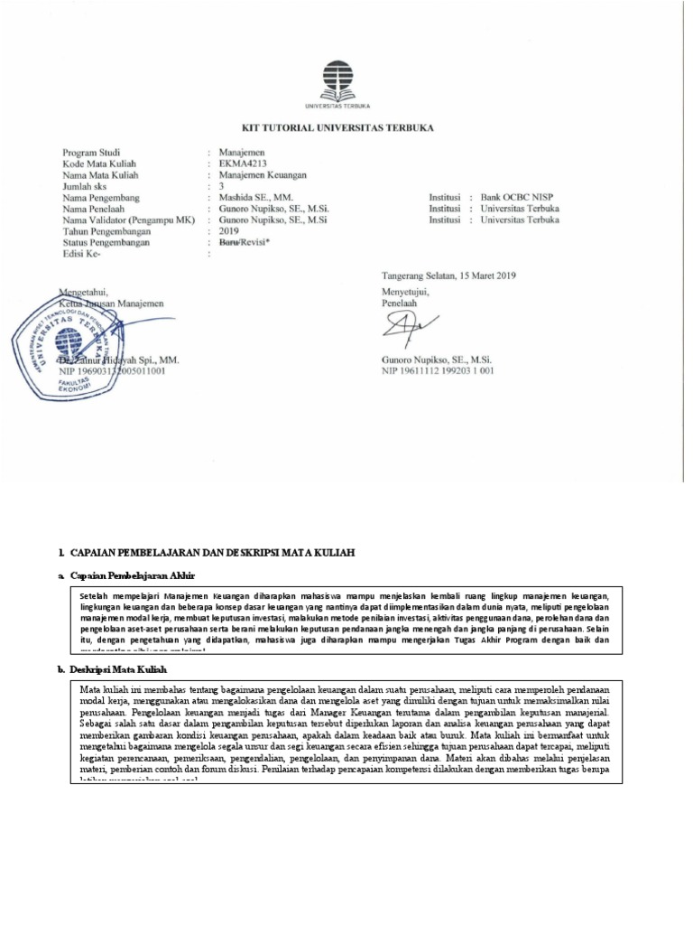 EKMA 4213 - Manajemen Keuangan GGGGGG | PDF | Bisnis