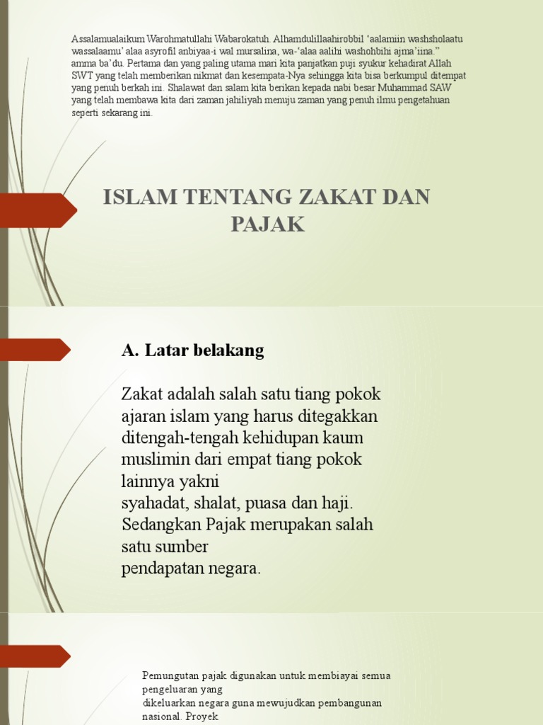 Power Point Tentang Zakat Dan Pajak | PDF