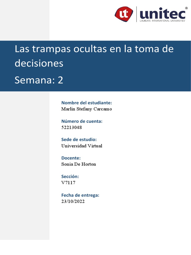 Las Trampas Ocultas en La Toma de Decisiones | PDF | Mente | Pensamiento