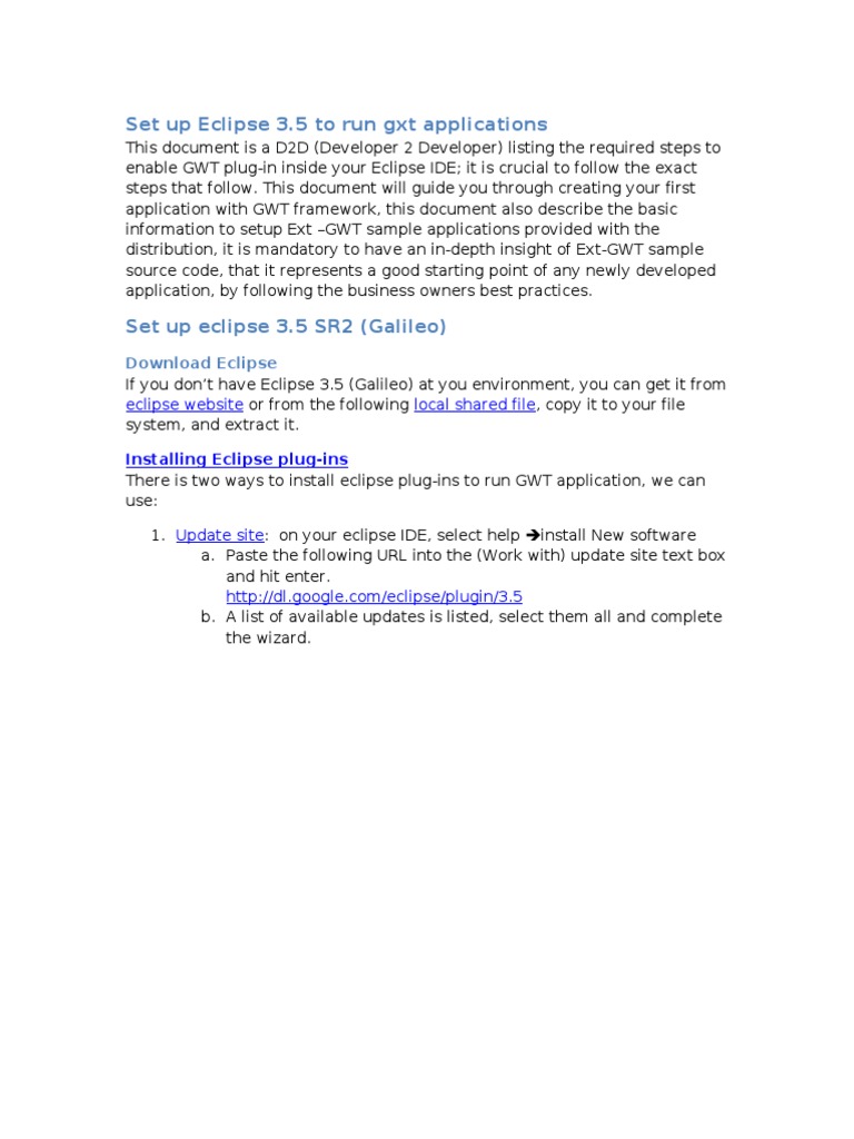 Set Up Eclipse 3 Pdf Eclipse Software Web Server