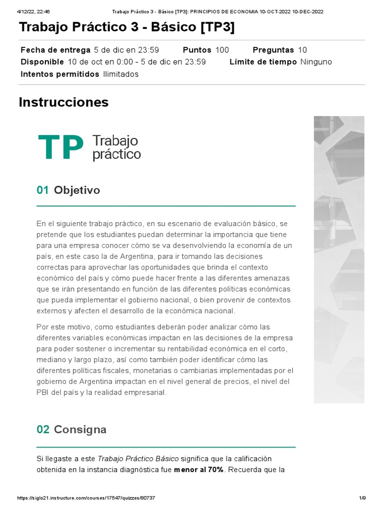 Trabajo Práctico 3 - Básico (Tp3) - Principios de Economia 10-Oct-2022 10-Dec-2022 | Descargar ...