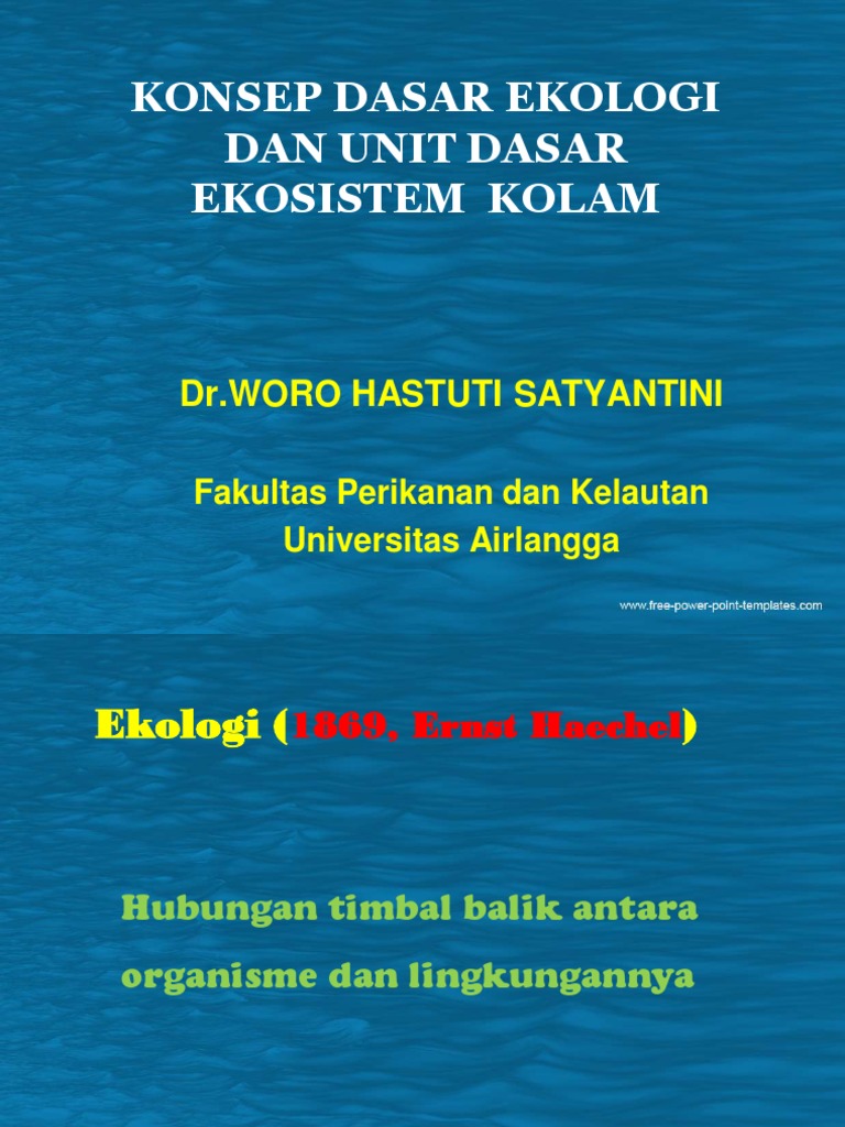 Konsep Dasar Ekologi Dan Unit Dasar Ekosistem Kolam | PDF Konsep Dasar Ekologi Dan Unit Dasar Ekosistem Kolam | PDF
