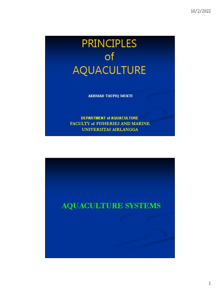 Sistem Akuakultur Pdf Oceanography Earth Sciences