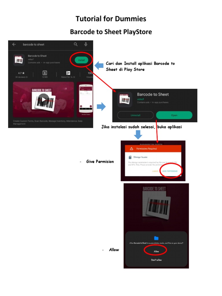 Tutorial Barcode To Sheet For Dummies | PDF | Komputer