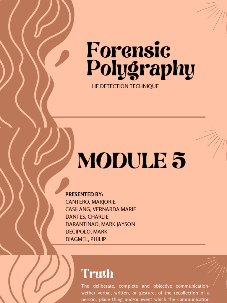 Bsc-3a Lie Detection Module 5 | PDF | Lie | Nonverbal Communication