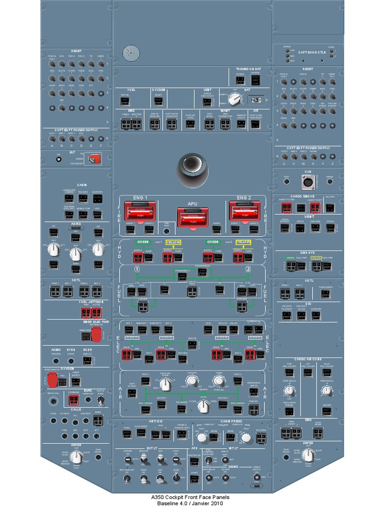 A350 Cockpit Panel Overview | PDF | Aviation