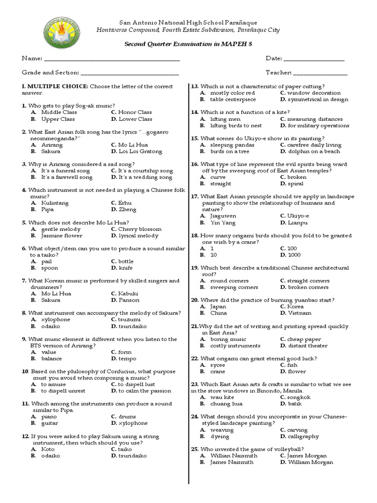 Periodic Test Format | PDF