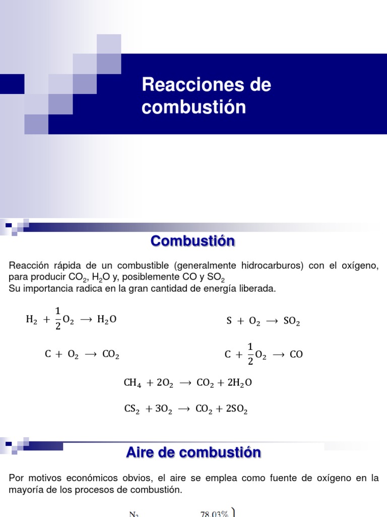 Combustión | PDF | Combustión | Dióxido de carbono