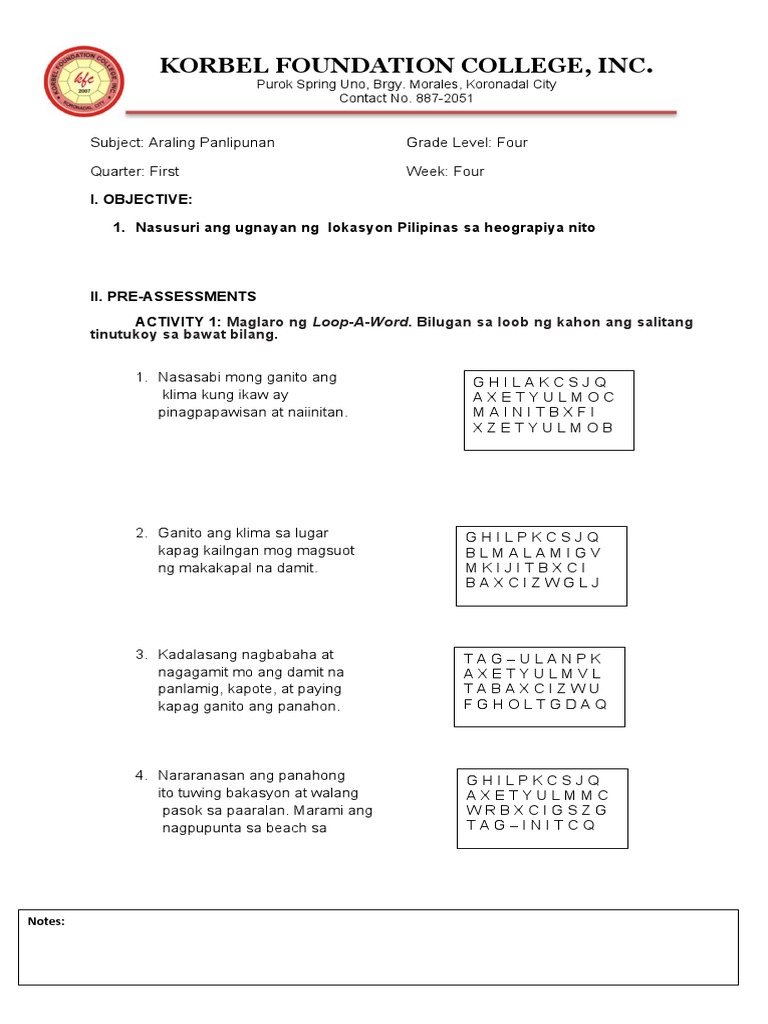 Weekly Module Sample Pdf