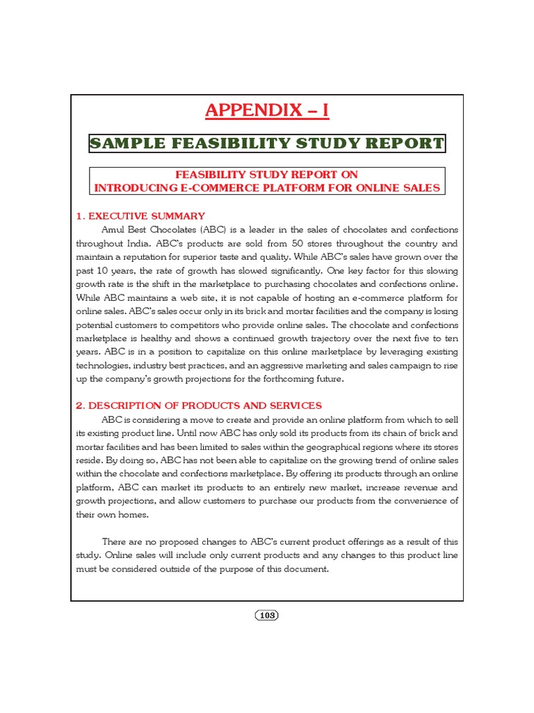 Sample Feasibility Report | PDF