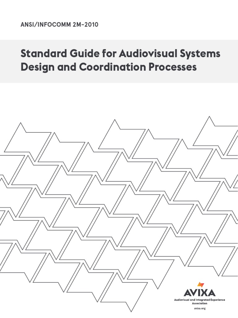 AVIXA Cover Standard Guide For AV Design and Coordination Processes ...