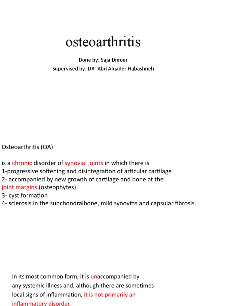 A Comprehensive Overview of Osteoarthritis: Causes, Symptoms, Diagnosis ...