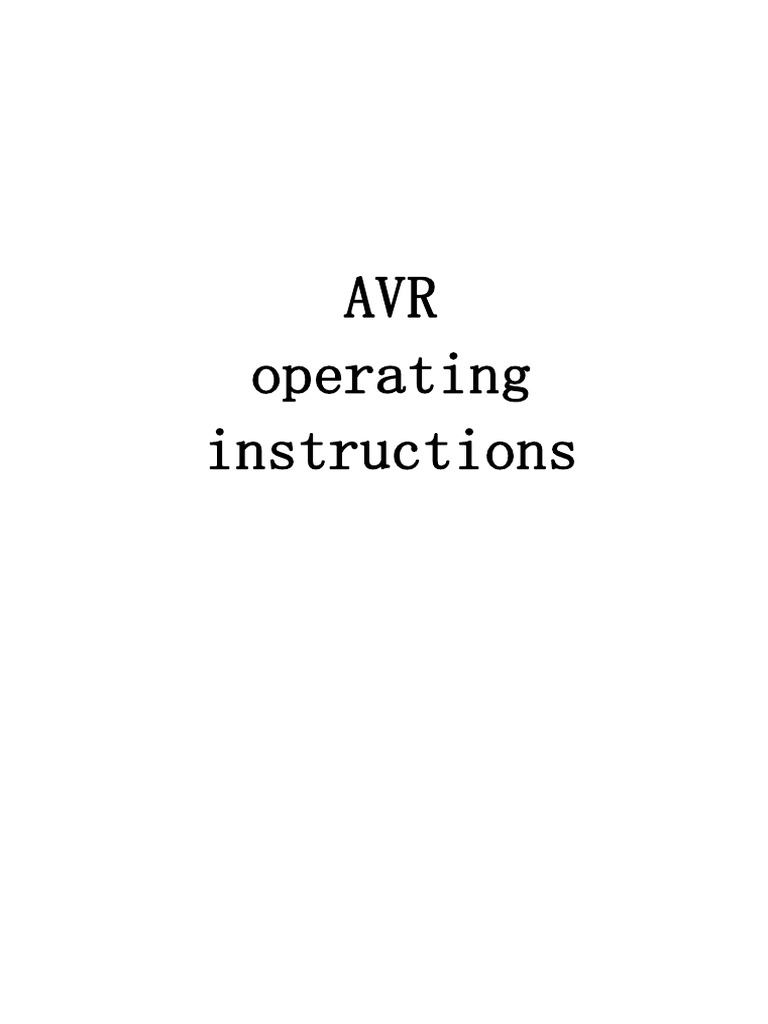 Digital AVR USER MANUAL 10-3000kVA: Comprehensive Instructions for Safe ...