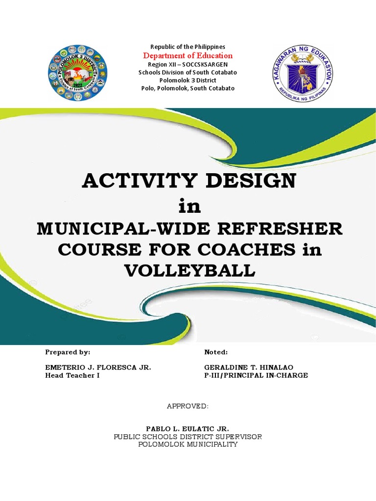 Activity Design in Municipal-Wide Refresher Course For Coaches | PDF ...