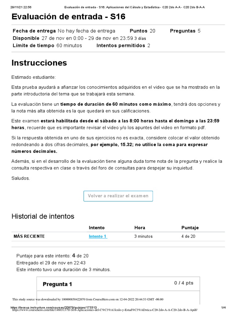 S16 Aplicaciones Del C Lculo y Estad Stica C20 2do A A C20 2do B A A PDF | PDF | Distribución ...