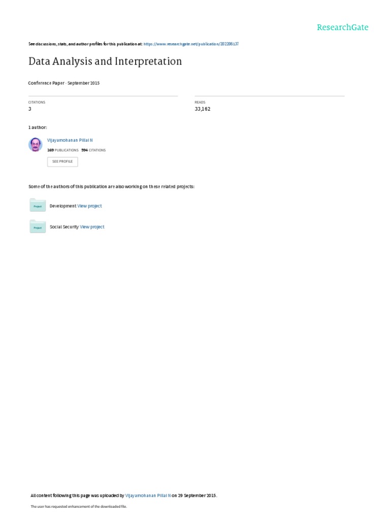 Data Analysis And Interpretation Pdf Data Analysis Data Mining