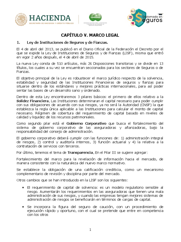 Ley de Seguros y Fianzas 2013 | PDF | Póliza de seguros | Seguro