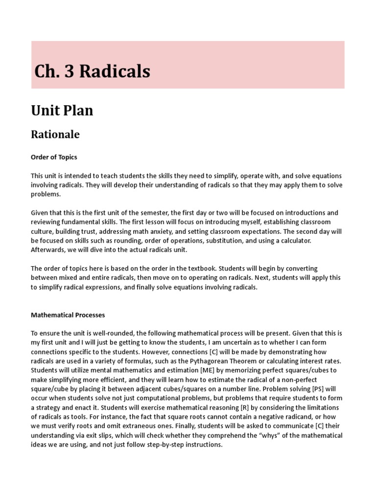 Math 20-2 Planning | PDF | Equations | Mathematics