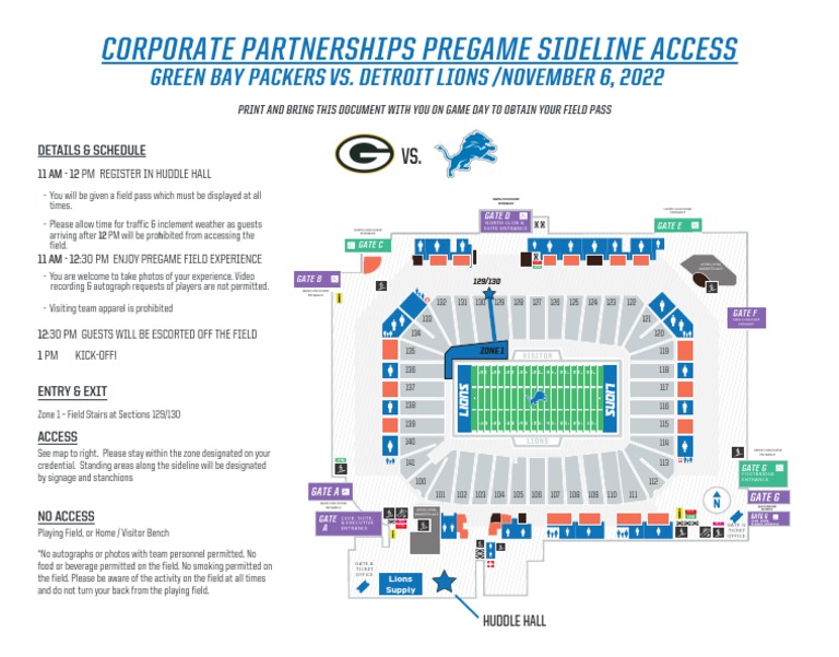 Pregame Sideline Access 2022 - Packers | PDF | National Football League ...