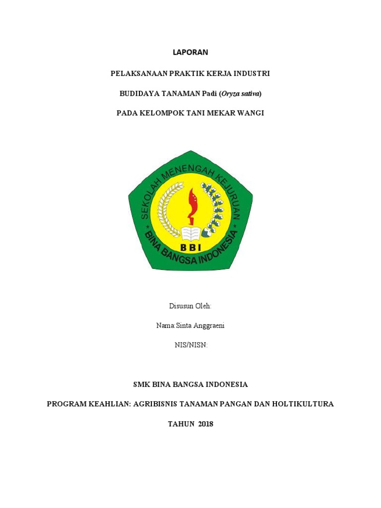 Laporan Praktik Kerja Budidaya Padi | PDF