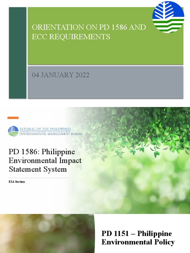 ECC Online System EIS and Requirements | PDF | Environmental Impact Assessment