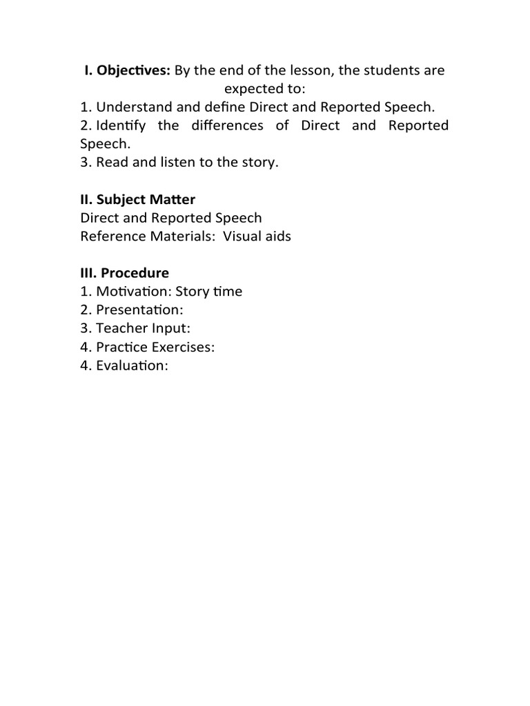 DLP in Direct and Reported Speech | PDF