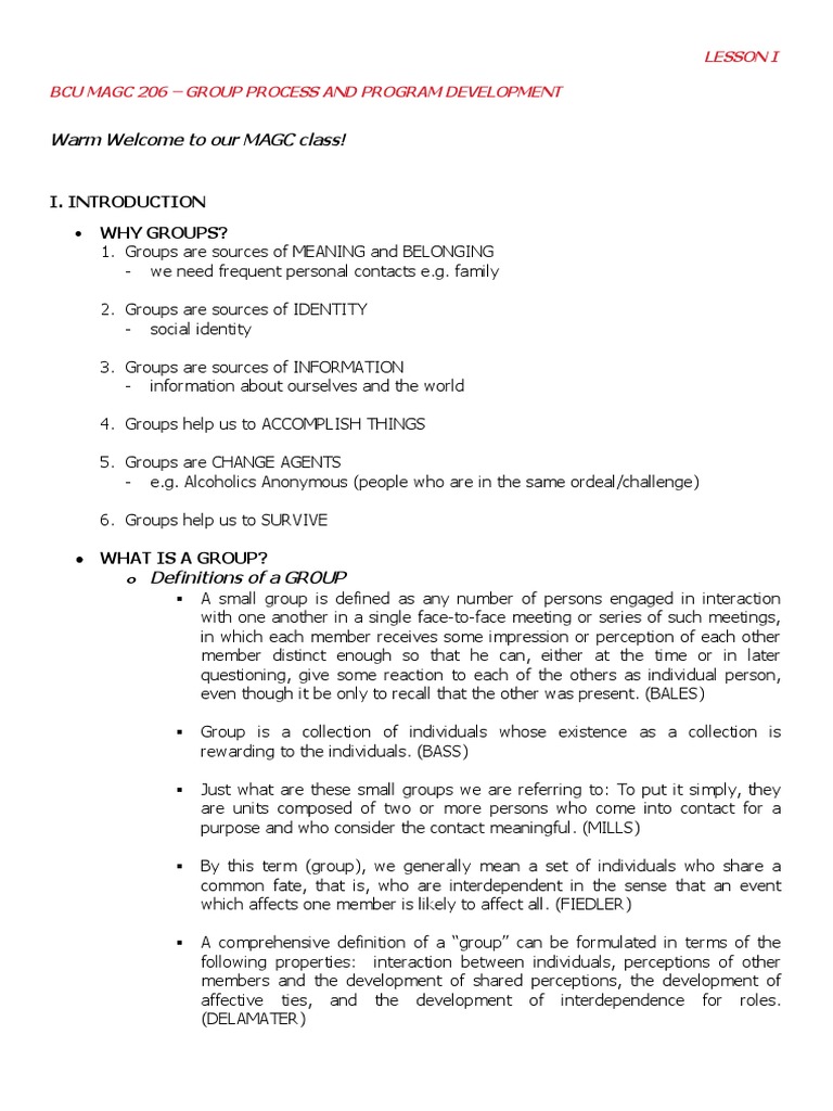 Bcu g88 Magc 206 Midterm Lesson 1 | PDF | Leadership | Interpersonal ...