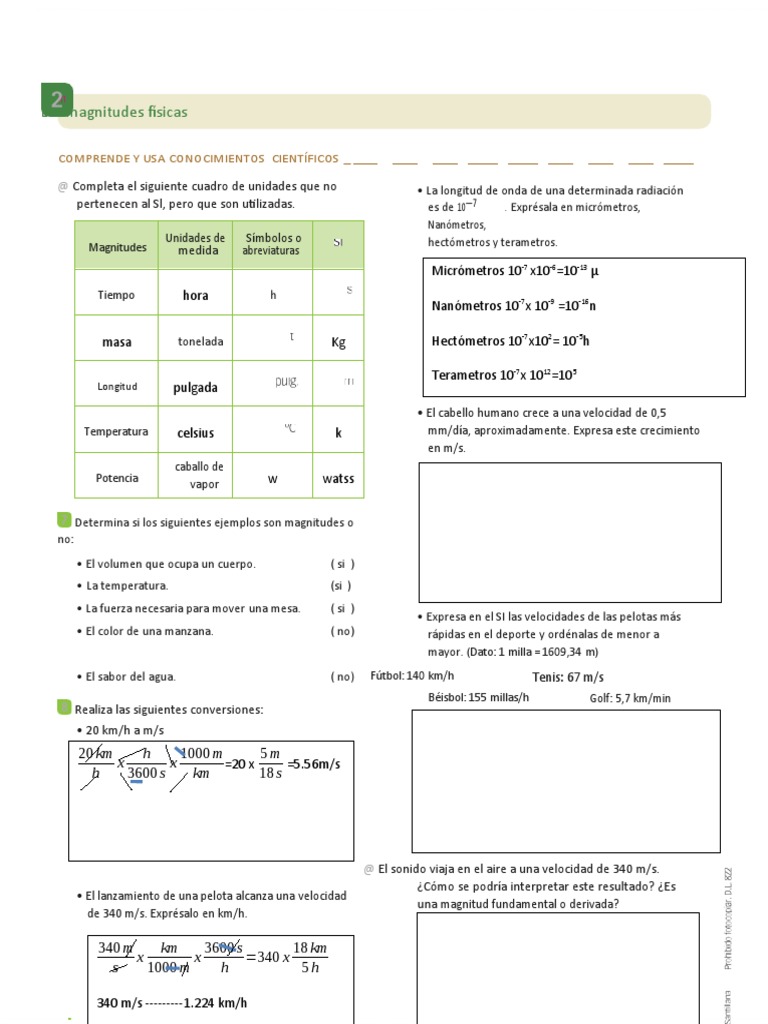 5° Fisica Elemental - Ficha Trabajo 03 | PDF