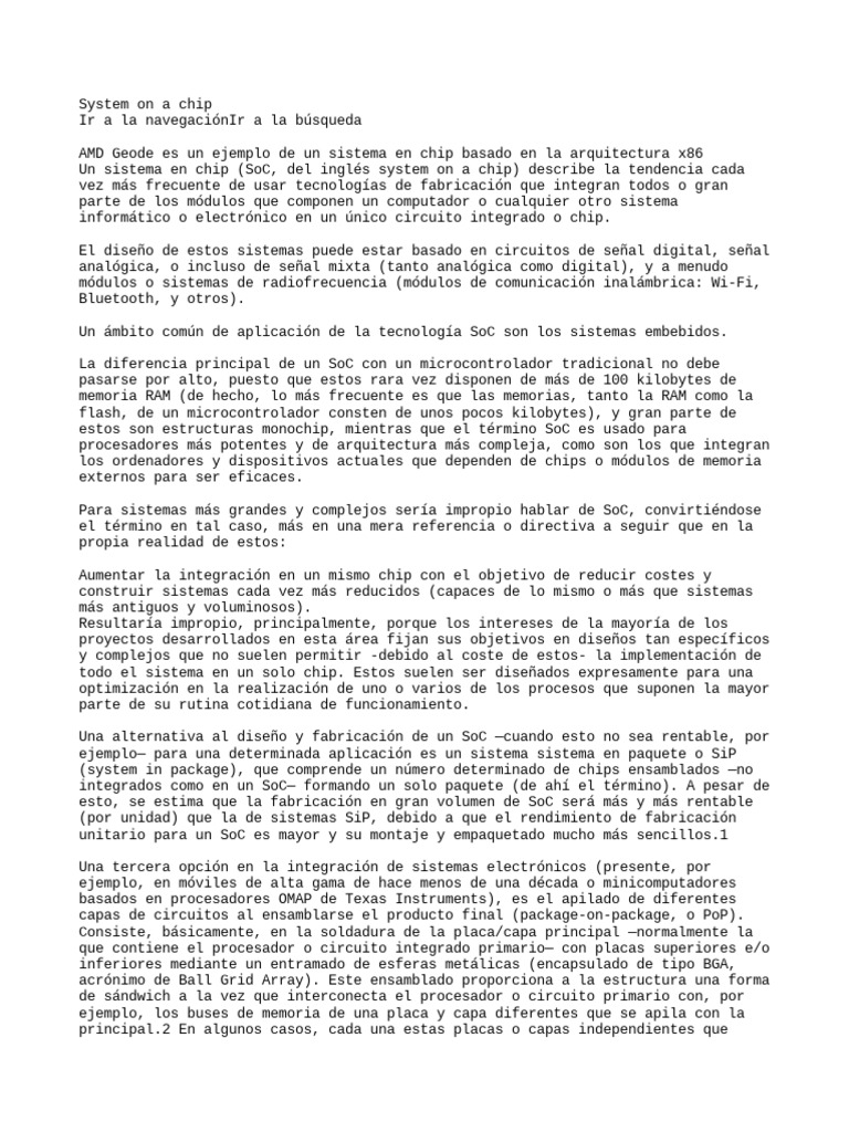 System On A Chip Pdf