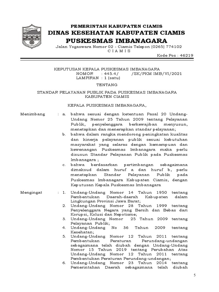 Contoh SK SPP Imb'22 | PDF | Pengelolaan Keuangan & Uang