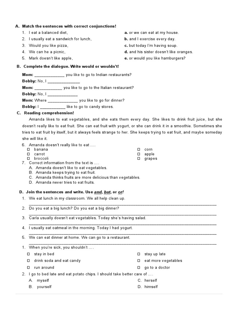 English Test Unit 3 - 4 Grade IV | PDF