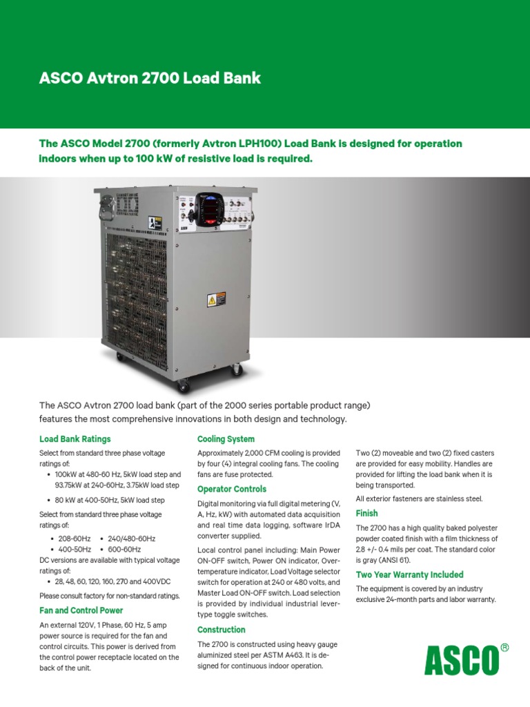 Asco Avtron 2705 Datasheet | PDF | Fuse (Electrical) | Switch