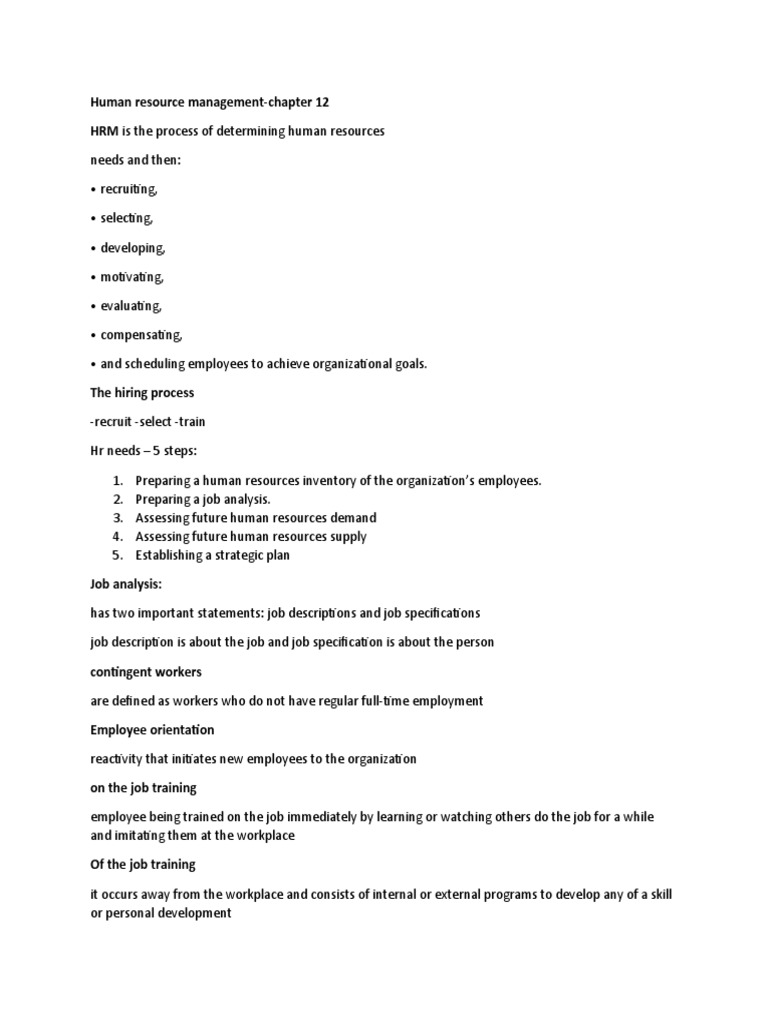 Human Resource Management Overview | PDF | Human Resource Management ...